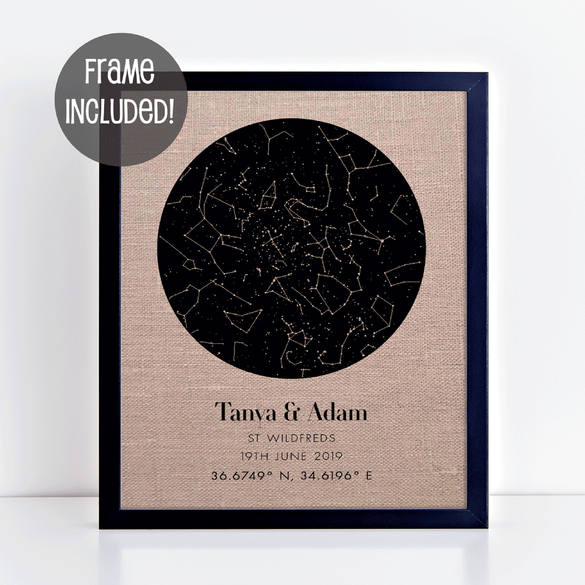 Constellation Map With Wording Underneath – Bee Happy Art